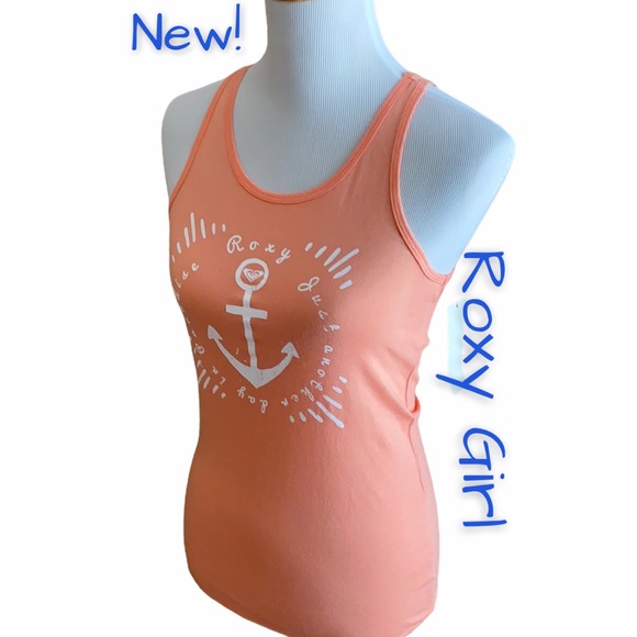 Roxy | Tops | 23 Roxy Racerback Tank Top Nautical Cool Sporty Summer ...